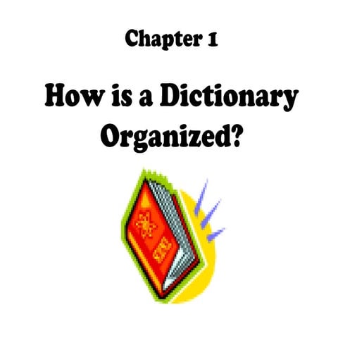 How a Dictionary is Organized | PPT