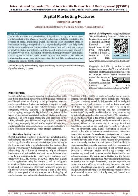 Role of Digital Marketing in Modern World of Business | PPTX