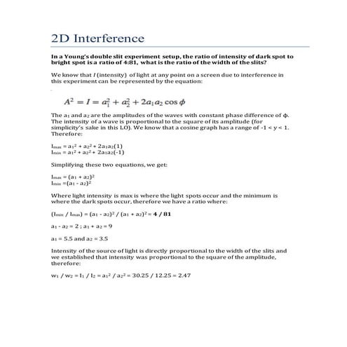2d interference | PDF