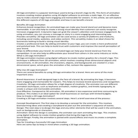 2D logo animation | PDF