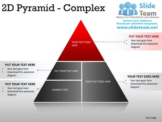 2d pyramid stacked shapes chart simple powerpoint presentation slides ...