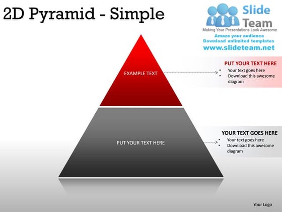 3d pyramid stacked shapes chart 3 pieces powerpoint ppt templates ...