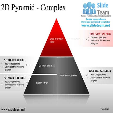 2d pyramid stacked shapes chart complex powerpoint presentation slides ...