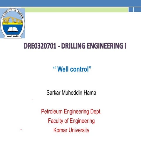 Well control drilling Engineering stage 4 | PDF