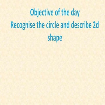 2d shape circle | PPTX | Daycare and Pre-School | Parenting