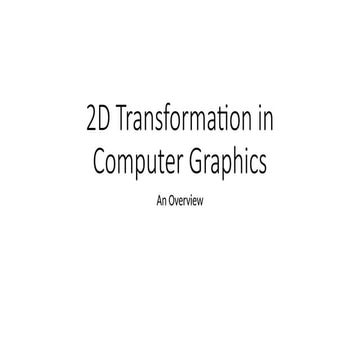 2D Transformation in Computer Graphics.pptx