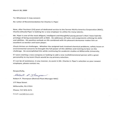 NAC Letter 2 | PDF