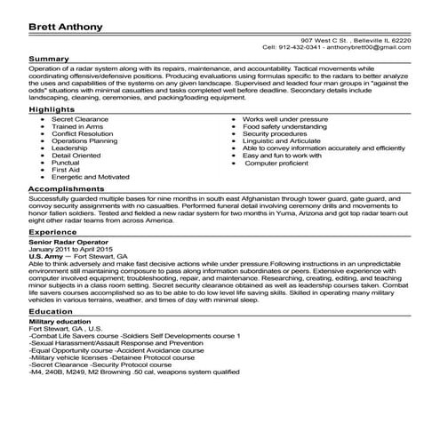 Resume end | DOCX