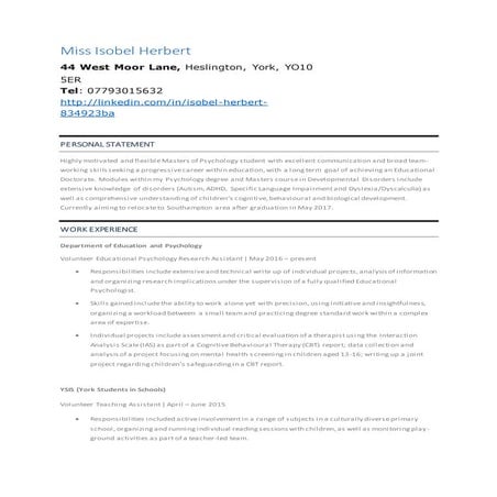 Miss Isobel Herbert.CV copy | DOCX
