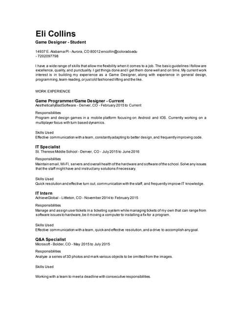 Sonia Moreno 2016 Resume | PDF | Technology & Computing