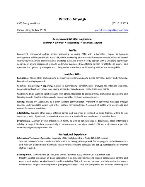 Chelzie Snyder Resume | DOCX | Business Banking & Finance | Business