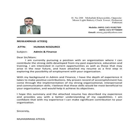 Muhammad Ateeq CV | DOC