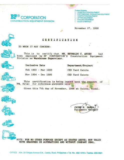 R. Apigo Cert. 2 (DeMauro-Shuwayer) | PDF