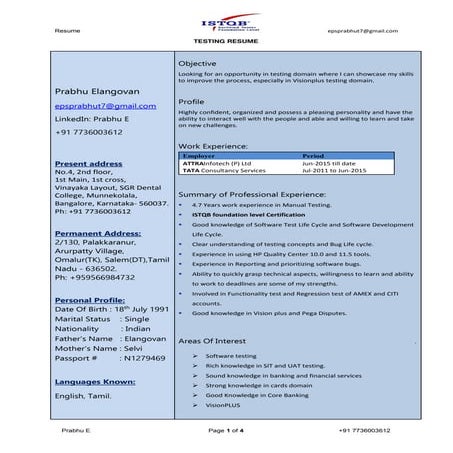 Prabhu_Updated Resume | PDF