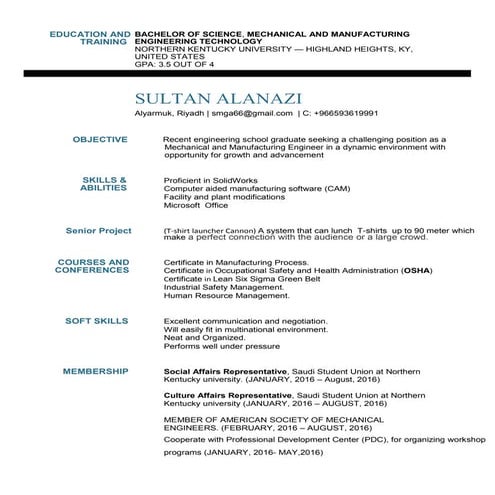 Alanazi,Sultan CV | PDF