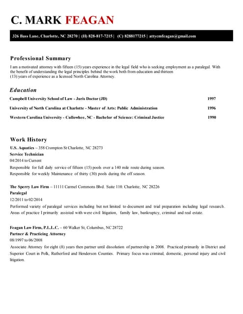 Mark Feagan presentations