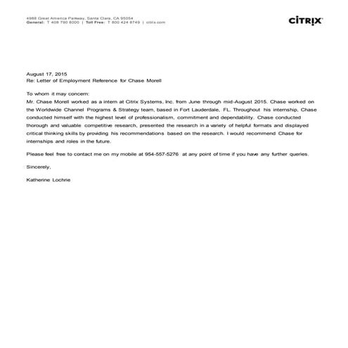 Chase Morell Citrix Reference Letter | DOCX