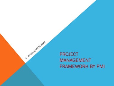 Pmi - Project Management Professional (Pmp) Certification Study Guide | PPT
