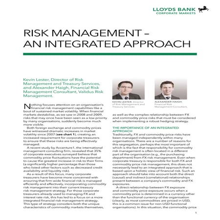 Lloyds Bank Advisory - Commodity and FX Risk | PDF