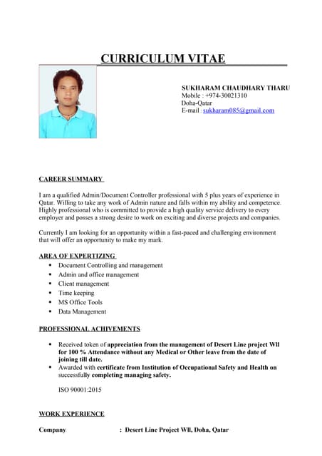 Roshan_Resume_Document Controller | PDF | Business | Business and Finance