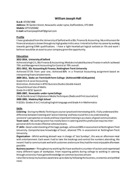 Unifrog cv | DOCX | Secondary Education | Education