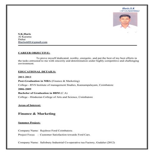Haris - Resume | PDF