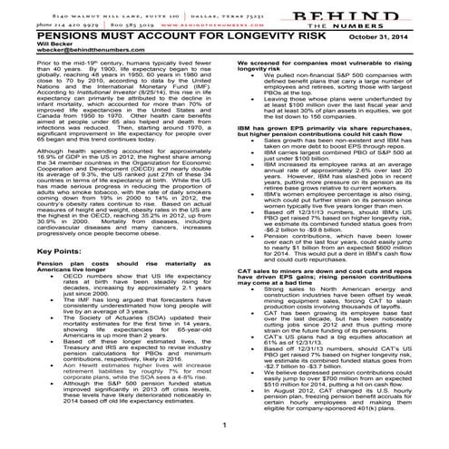 Pension longevity risk | PDF