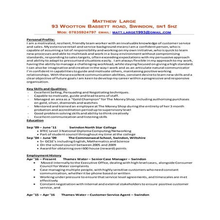 Matthew Large CV | PDF