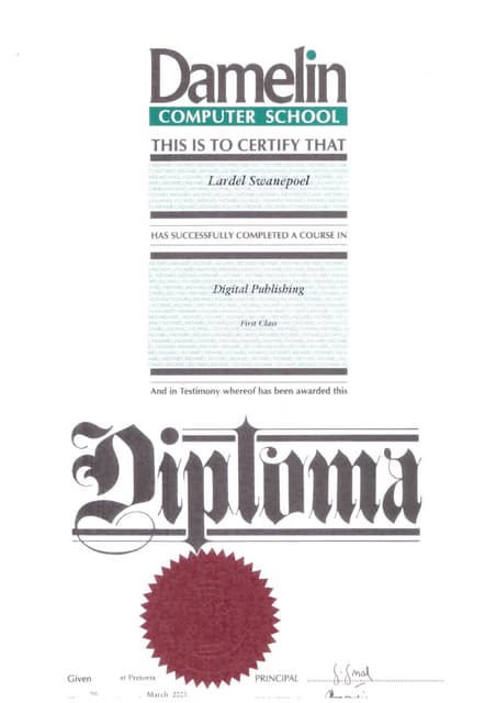 Damelin Multimedia and Animation | PDF