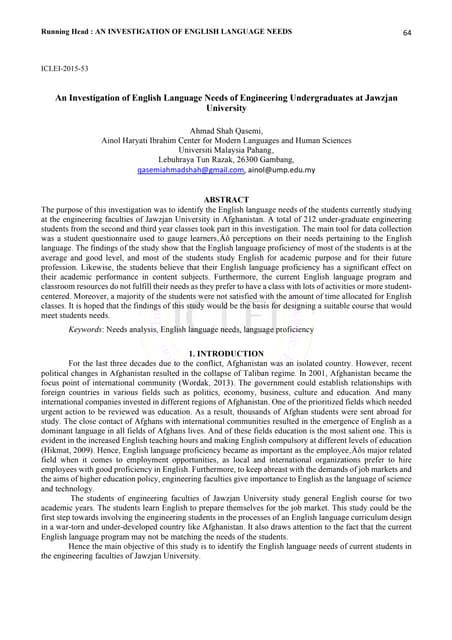 Needs Analysis Questionnaire Docx