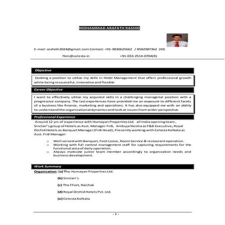 CV_Arafath_Rashid | DOCX | Business Administration | Business