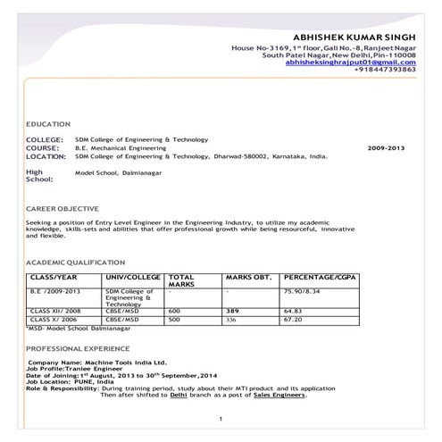 Abhishek_resume | DOCX