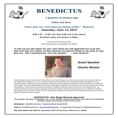 Benedictus Charlie Wetzel | PDF