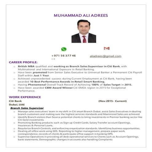 Ali CV | DOCX | Business Administration | Business