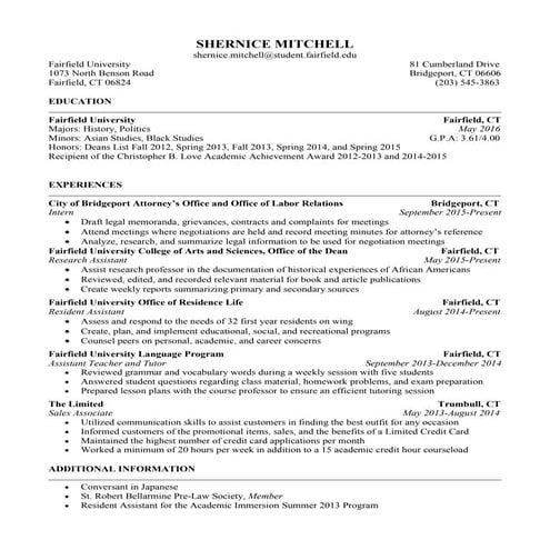 Shernice Mitchell Resume | PDF