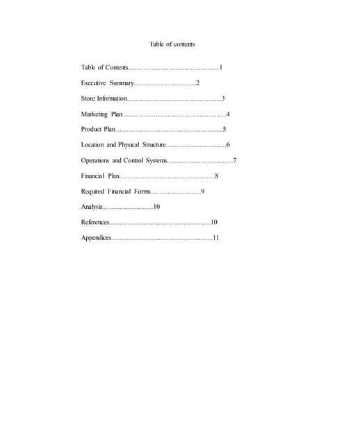 Business planning worksheet