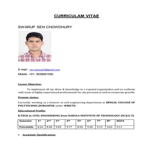 SWARUP'S CV | DOCX