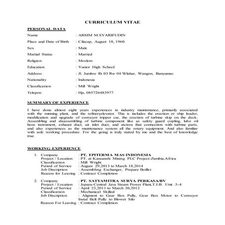 CV_SUPARMAN_TERUPDATE.pdf baru | PDF