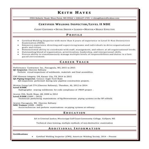 Keith Hayes 2015 Resume | DOCX | Careers