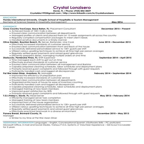 Travis parent resume | PDF