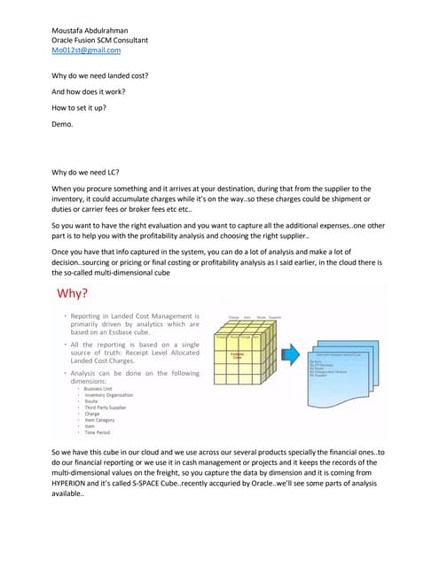 Landed cost definition, calculation & benefits | DOCX | Logistics ...