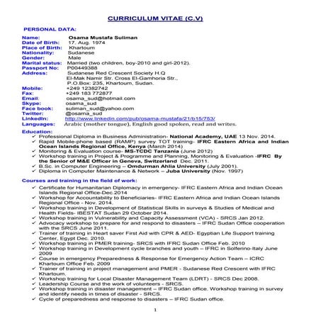 Osama C.V last update | PDF