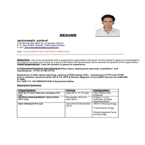 ashraf resume (1) | PDF
