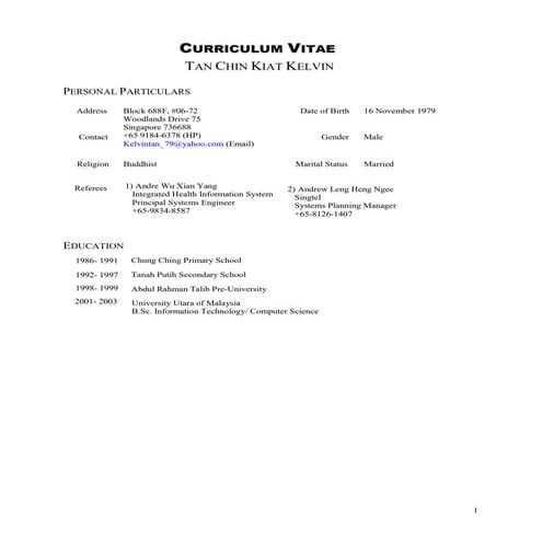 CV_Kelvin_2016 | PDF