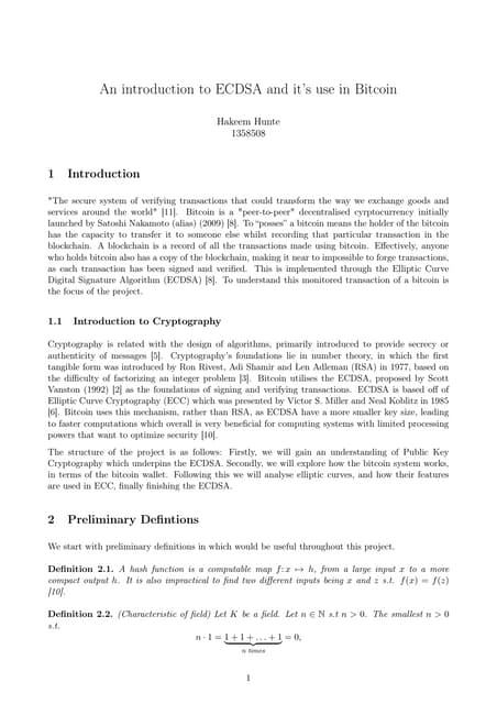 Elliptic Curve Digital Signature Algorithm Ecdsappt