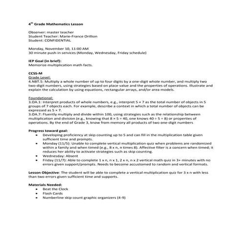 Lesson Plan In Mathematics 3 | DOCX