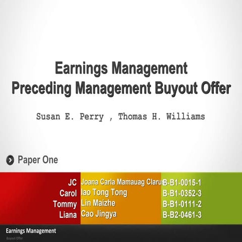 Earnings management berat başat | PPT