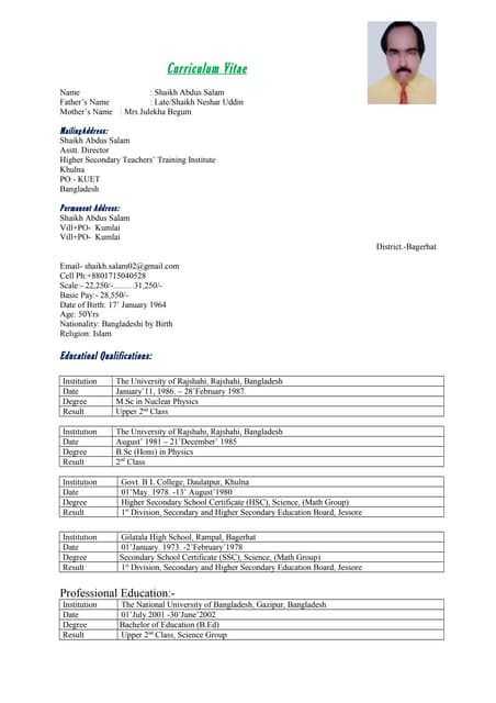 CURRICULUM VITAE | PDF