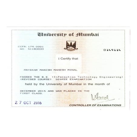 Degree Passing Certificate | PDF