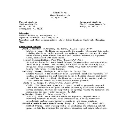 Fraser Resume | DOCX